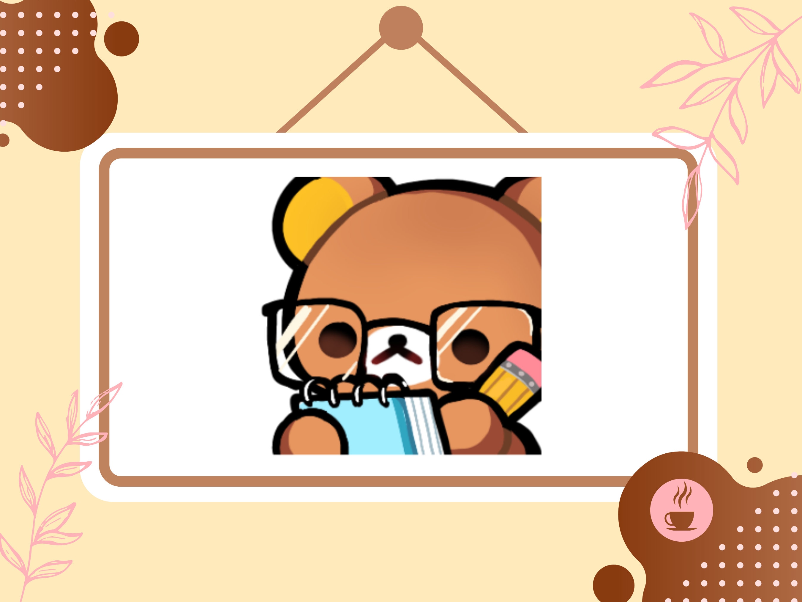 Cute Bear notes Emote / Kawaii Emote / Anime Emote - Etsy Ireland