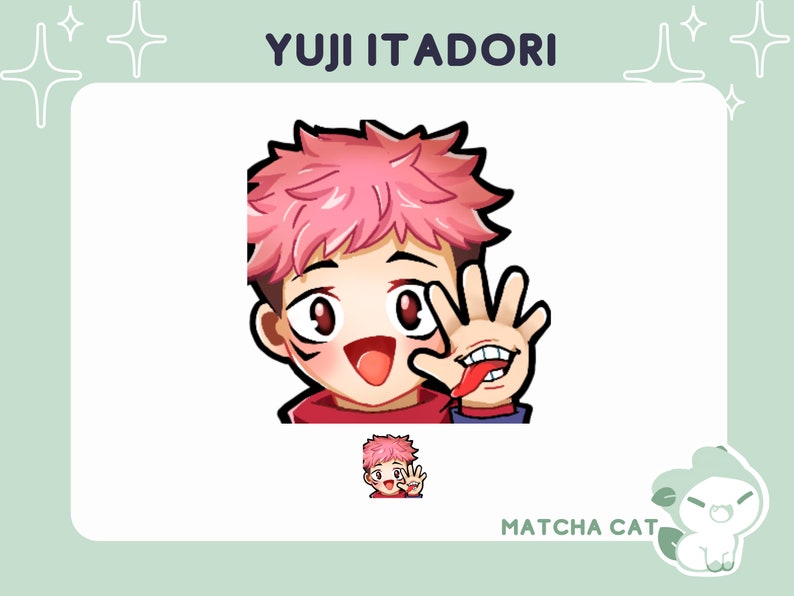 Yuji Wave Emote / JJK Emote / Cute Anime Emote for Twitch and Discord ...