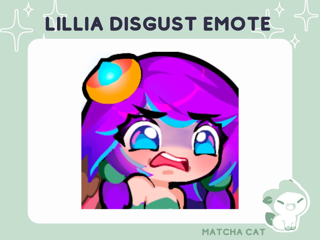 Lillia Disgust Emote: League of Legends Twitch/discord/youtube (instant ...