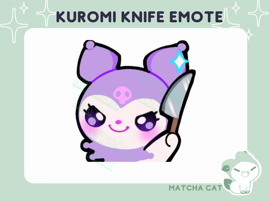 Kawaii Kuro Knife Emote / Cute Emotes for Streaming on Twitch and ...