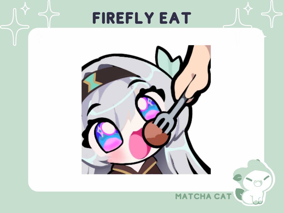 FIREFLY Honkai Star Rail Eat Emote Cute Emote for Streaming on Twitch ...
