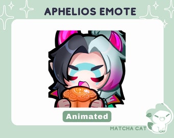 Spirit Blossom Aphelios Mooncake Emote / Cute League of Legends Emote ...