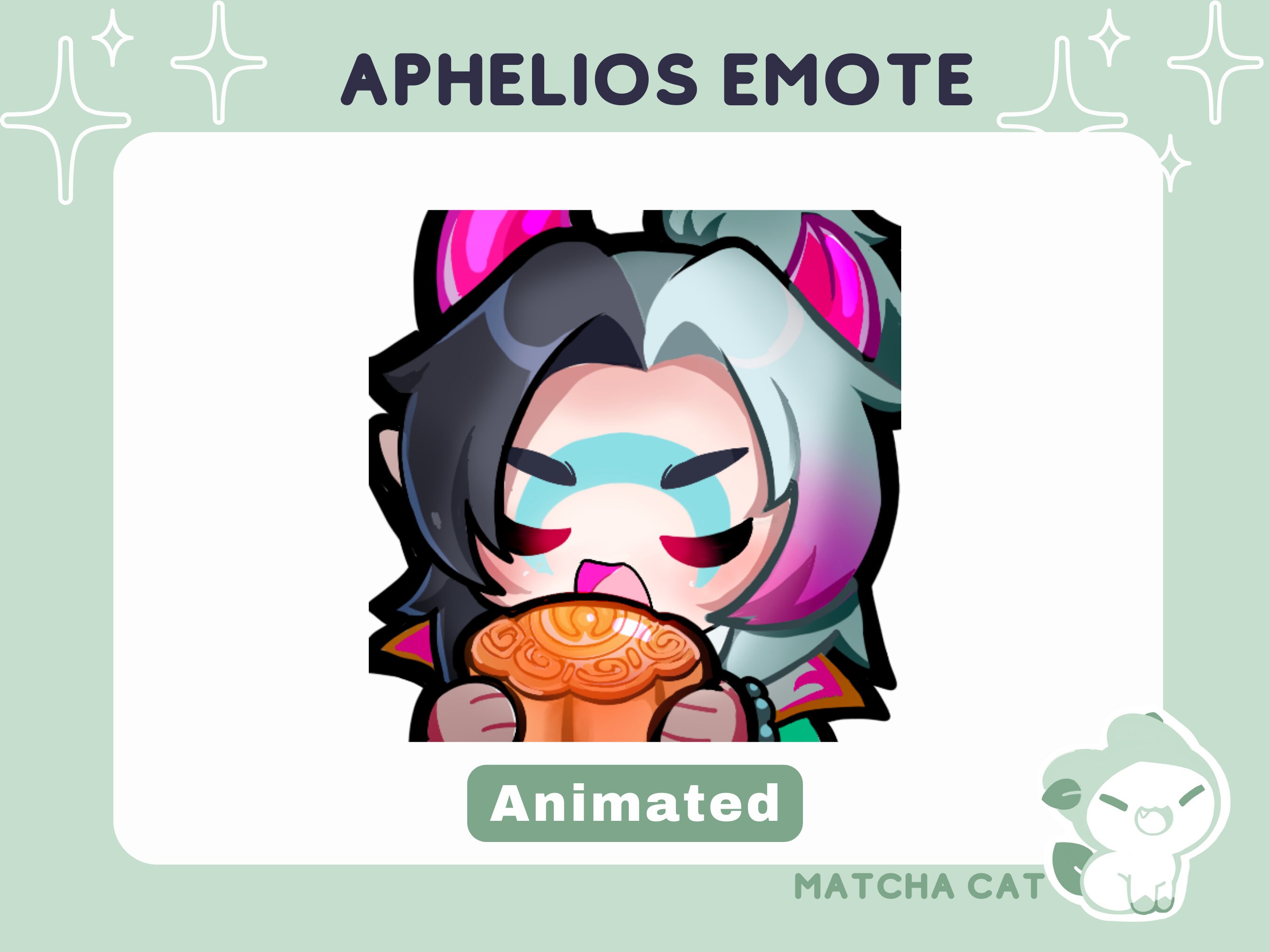 Spirit Blossom Aphelios Moon Cake Emote / Animted Emote for Streaming ...
