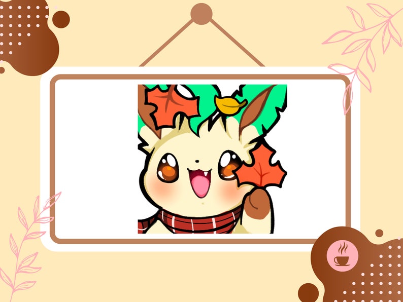 Autumn Leafeon Emote / Cute pokemon emote para transmitir en - Etsy México