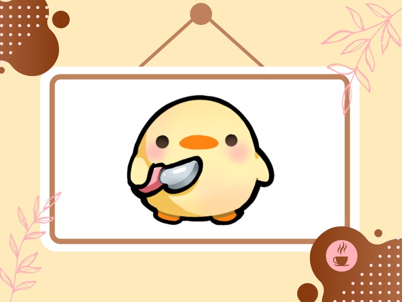 Knife Duck Meme Emote / Cute Emote for Twitch and Discord - Etsy