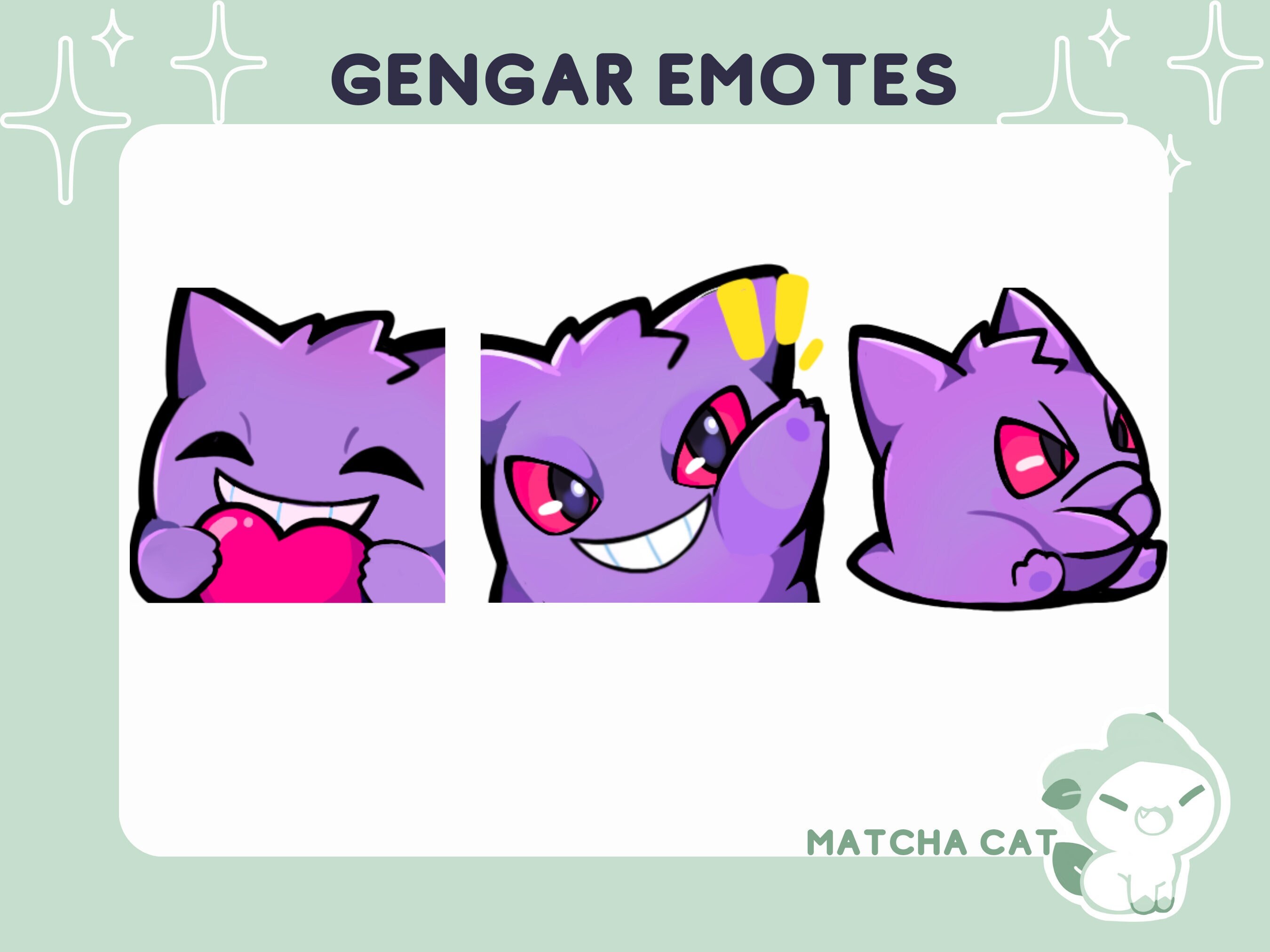 Gengar Emote Bundle / Pokemon Emotes for Streaming on Twitch and ...