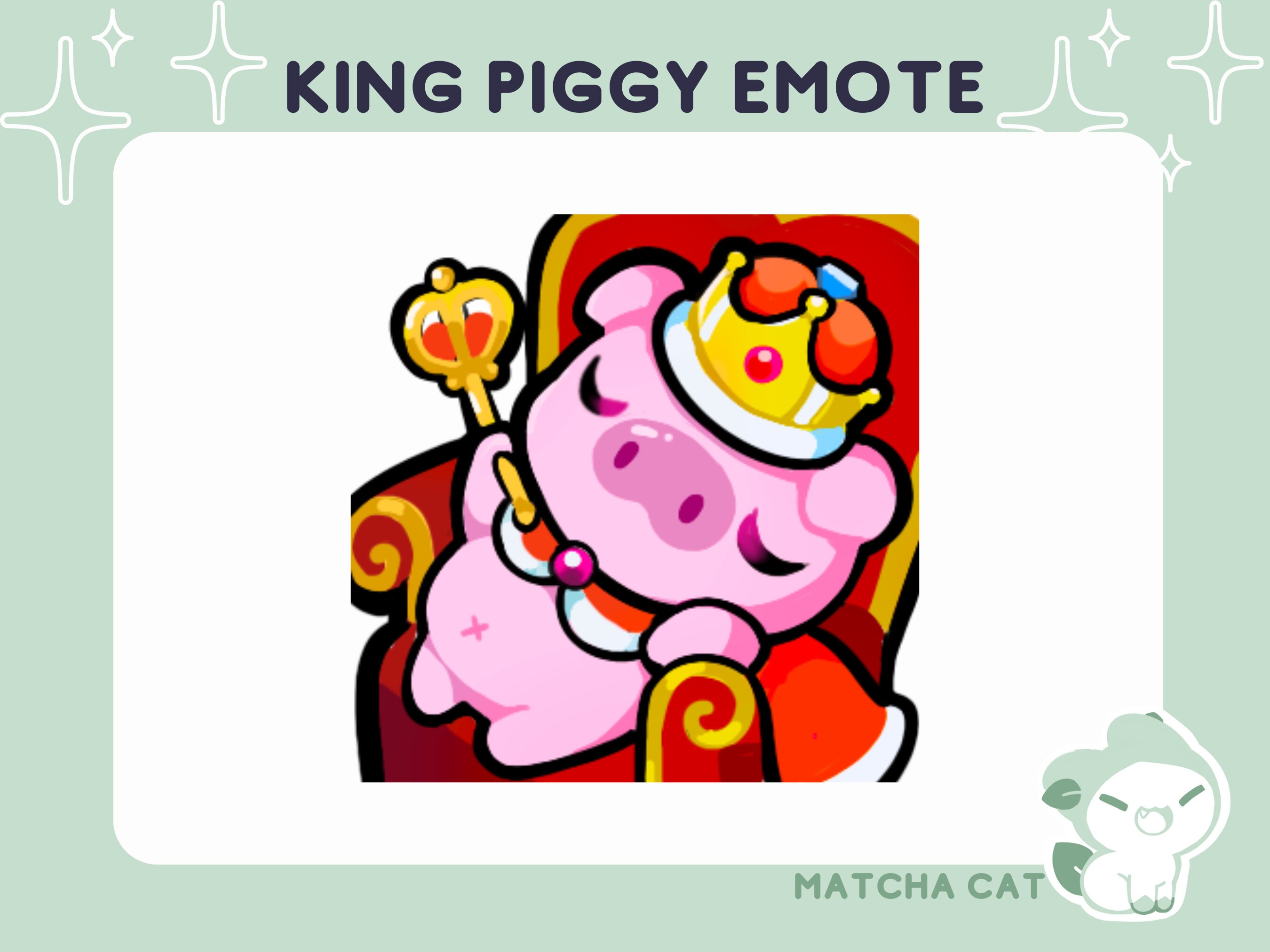 King Piggy Emote / Cute Emotes for Streaming on Twitch Youtube and ...