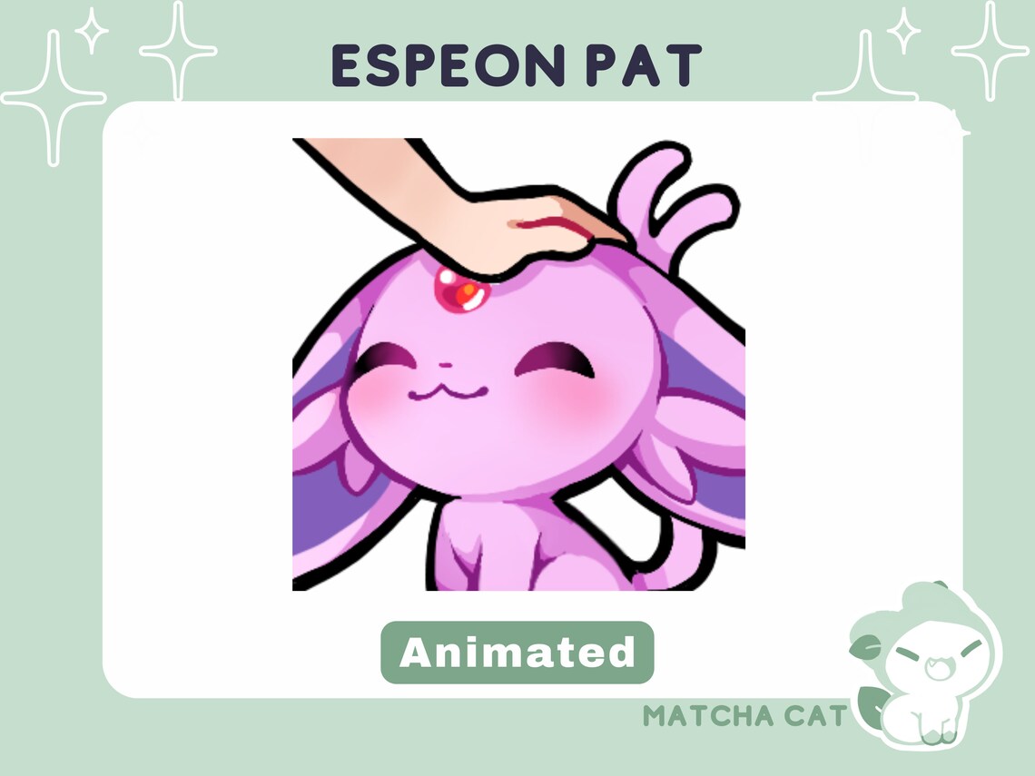 Animated Espie Pat Emote: Kawaii Twitch/discord Stream Emotes / Pogo ...