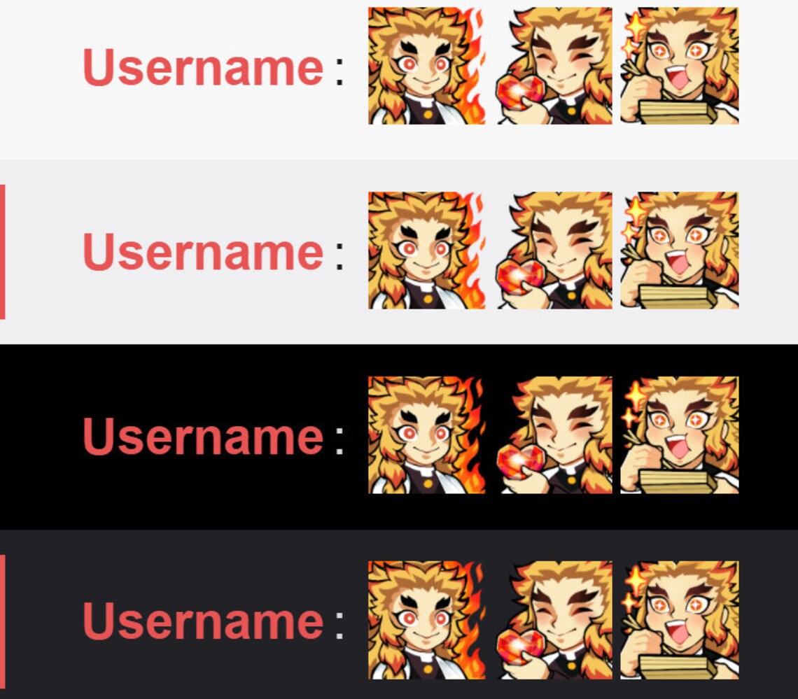 Hashira Anime Emote Bundle for Twitch and Discord - Etsy