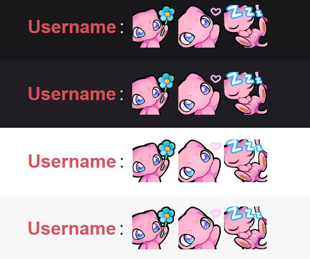 Mew Emote Bundle / Cute Pokemon Emotes for Twitch and Discord - Etsy