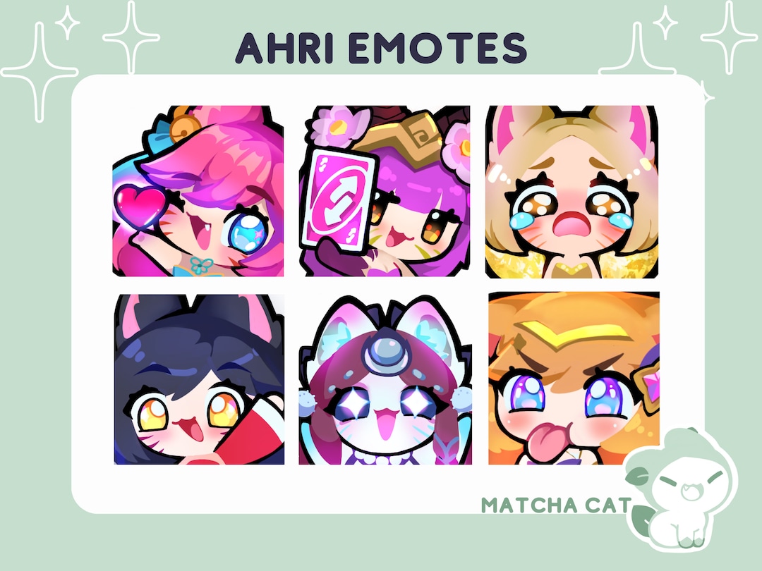 Ahri Emote Bundle / League of Legends Emotes for Streaming on Twitch ...