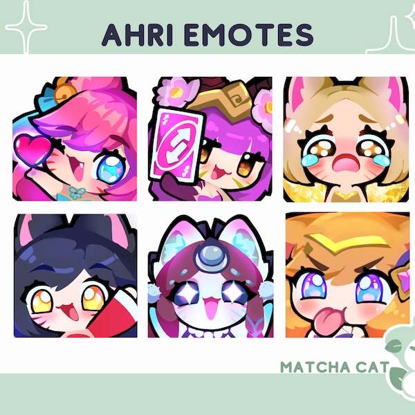 Ahri Emotes - Etsy