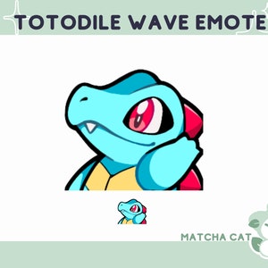 Totodile Wave Emote / Cute Pokemon Emote for Streaming on Twitch or ...