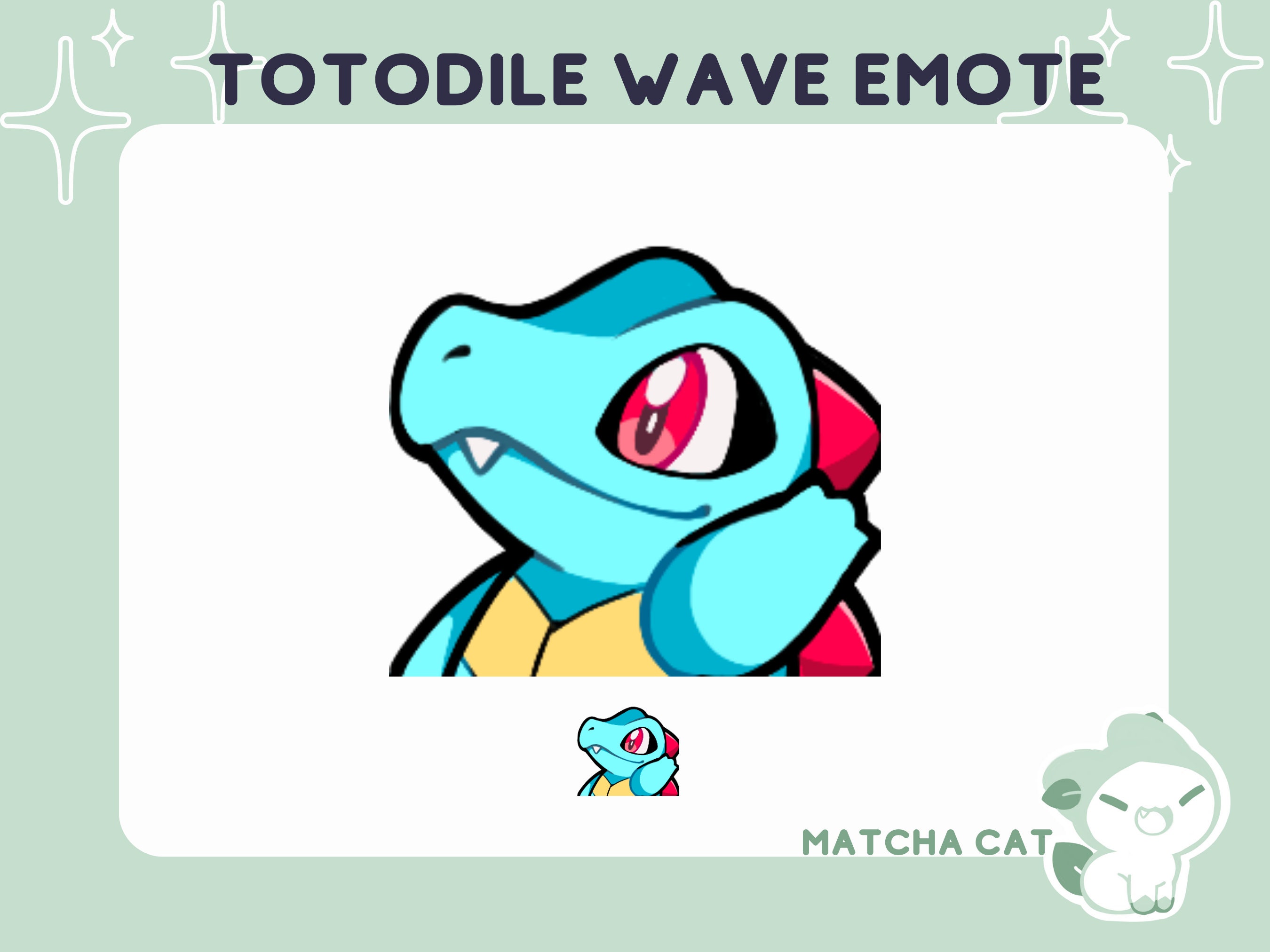 Totodile Wave Emote / Cute Pokemon Emote for Streaming on Twitch or ...