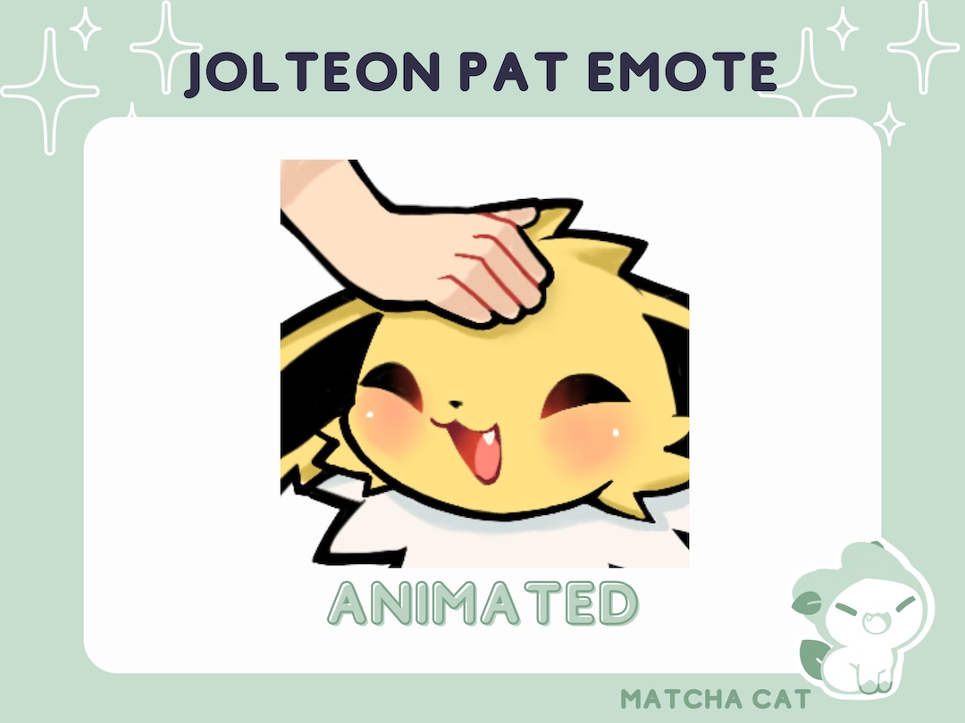 ANIMATED Jolteon Pat Emote / Cute Pokemon Anime Emotes for - Etsy