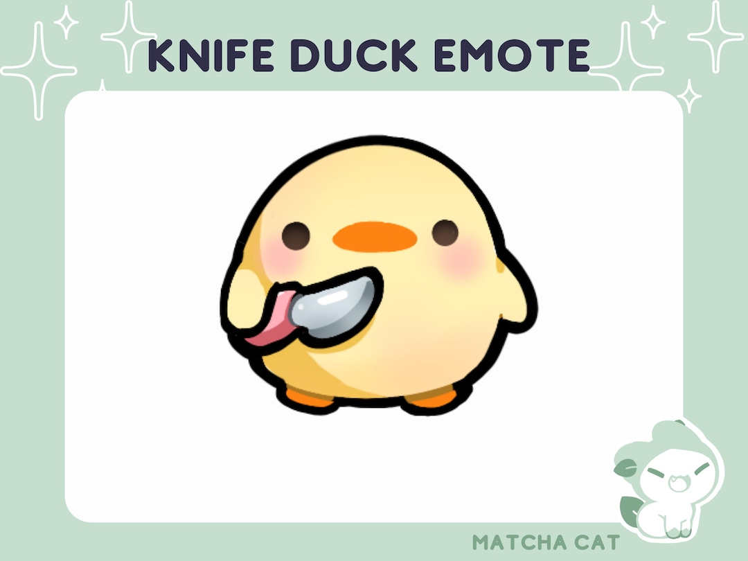 Knife Duck Meme Emote / Cute Emote for Twitch and Discord! - Etsy