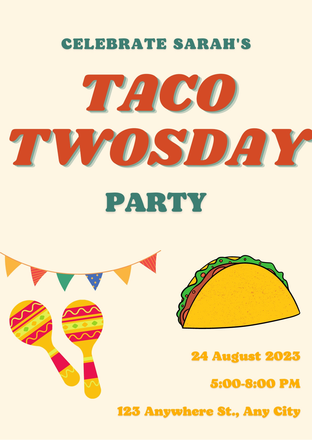 Taco Tuesday Invitation - Etsy