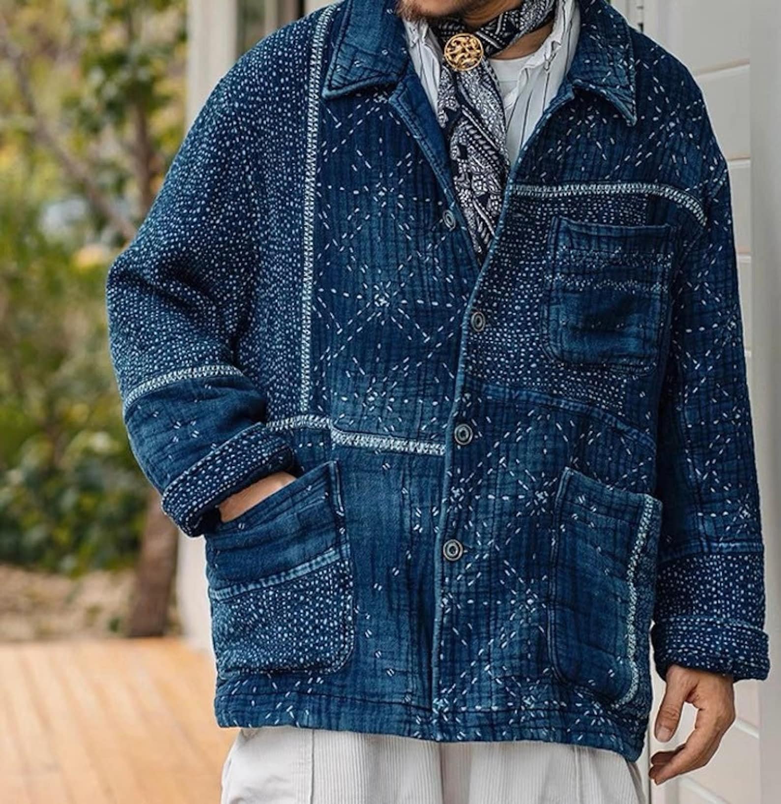 Japanese Indigo Blue Organic Plant Hand Dyed Handmade Sashiko - Etsy