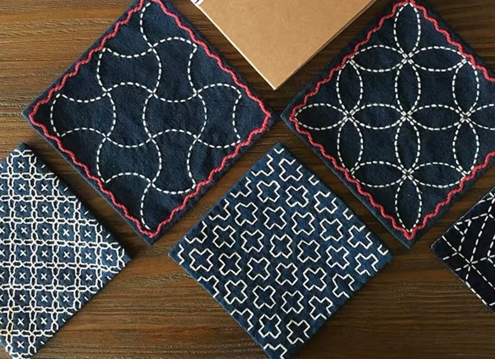 Sashiko Stitch DIY Kit 1 Beginner Sashiko Embroidery | Etsy