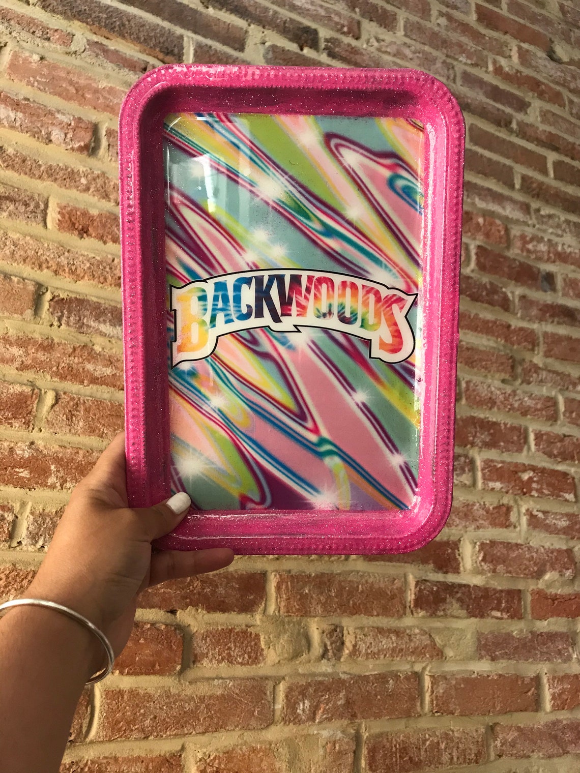 Backwoods Pink Glitter Rolling Tray - Etsy
