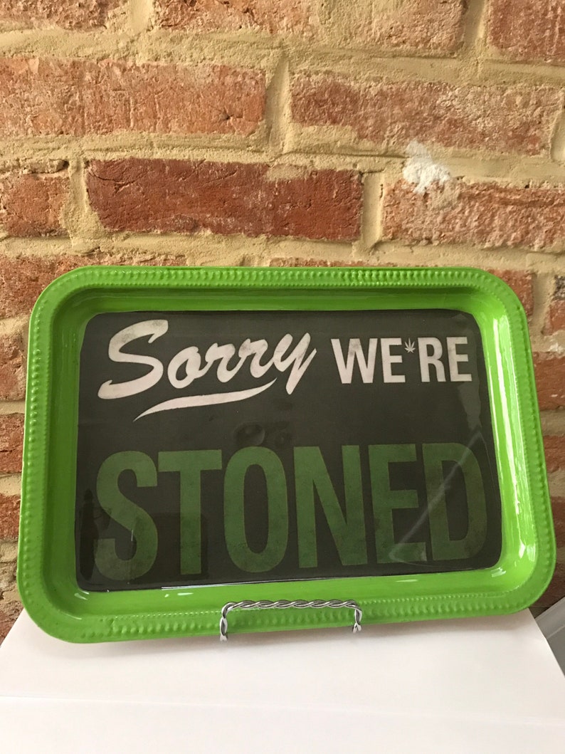 Sorry Were Stones Rolling Tray - Etsy