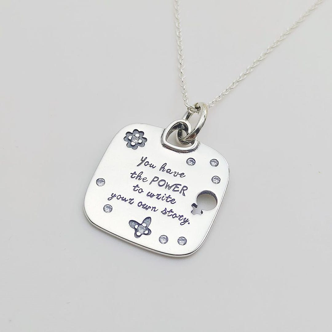 PANDORA Female Empowerment Motto Pendant Necklace - Etsy