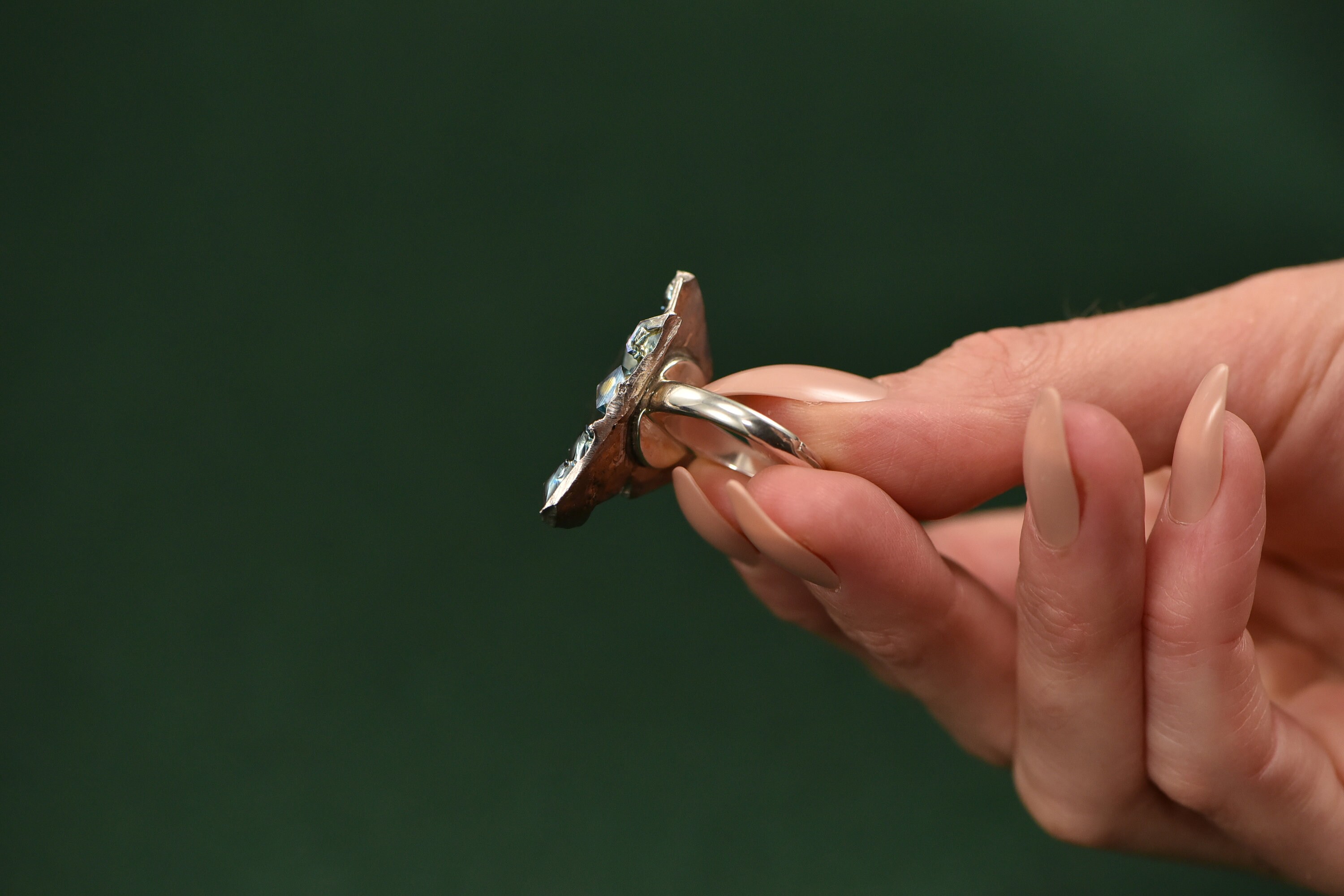 Light Blue Play Statement Cocktail Ring. Unique Crystals From - Etsy