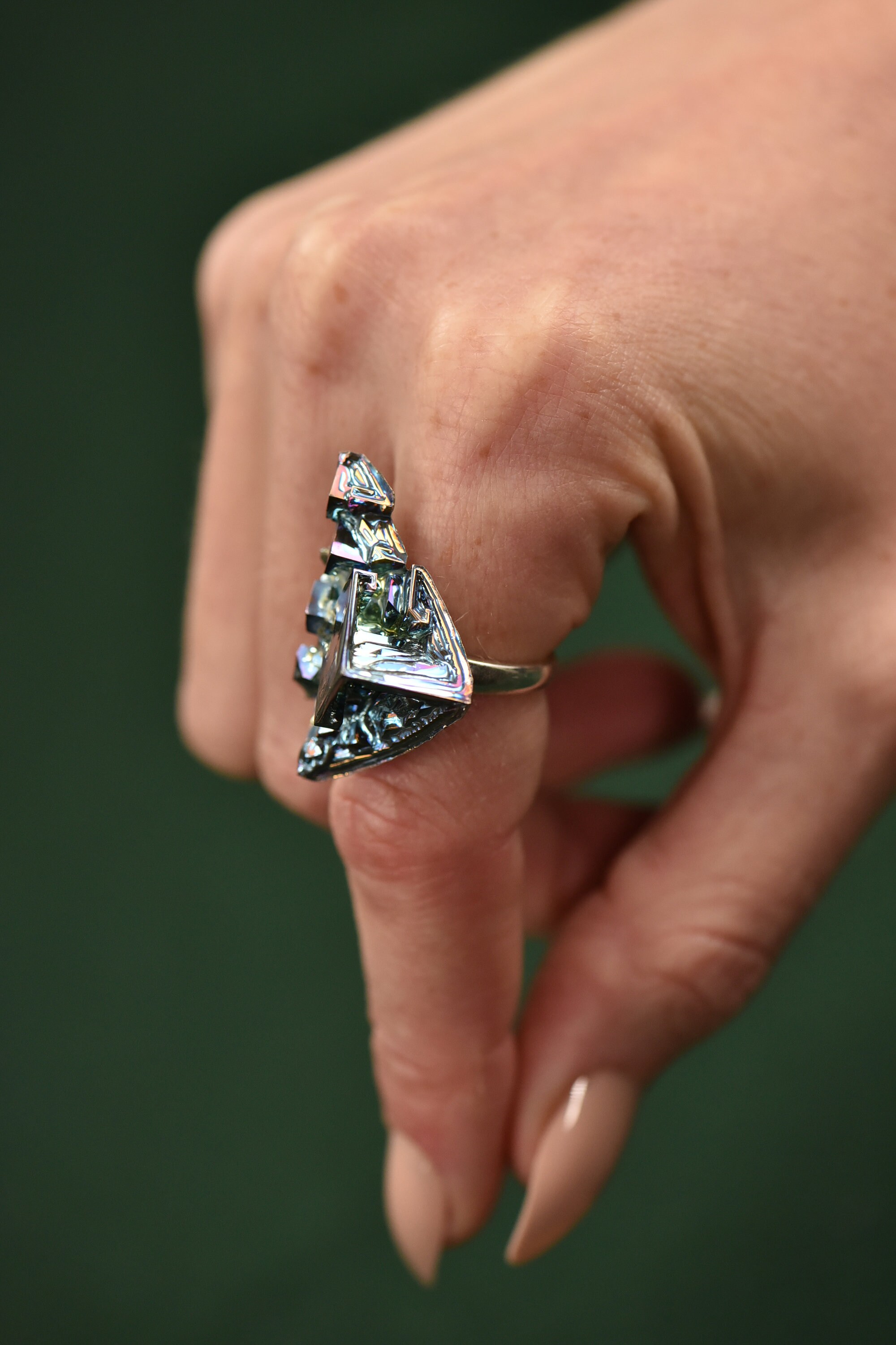 Light Blue Play Statement Cocktail Ring. Unique Crystals From - Etsy