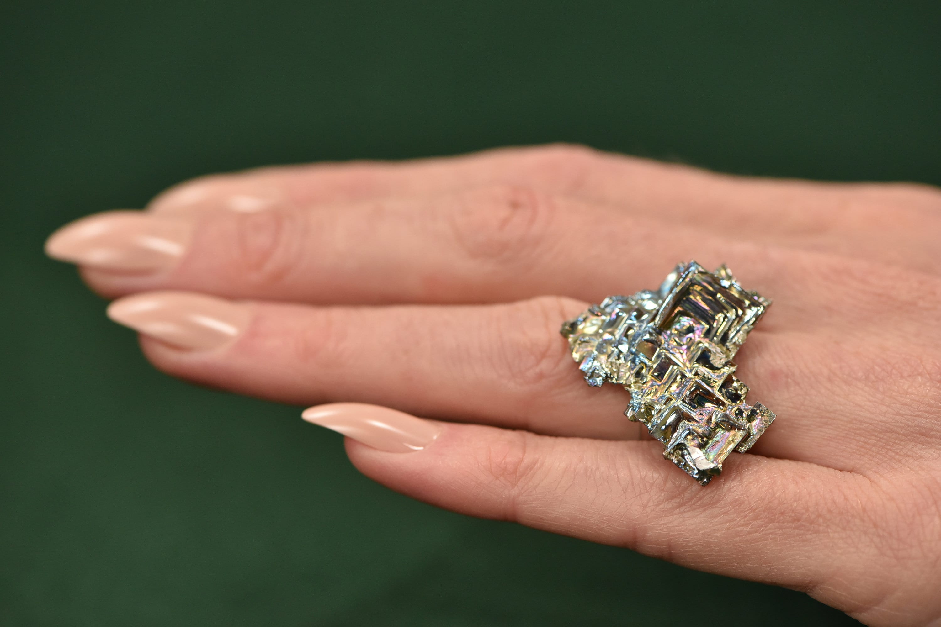 Silverhaze Crossover Statement Cocktail Ring. Unique Crystals - Etsy