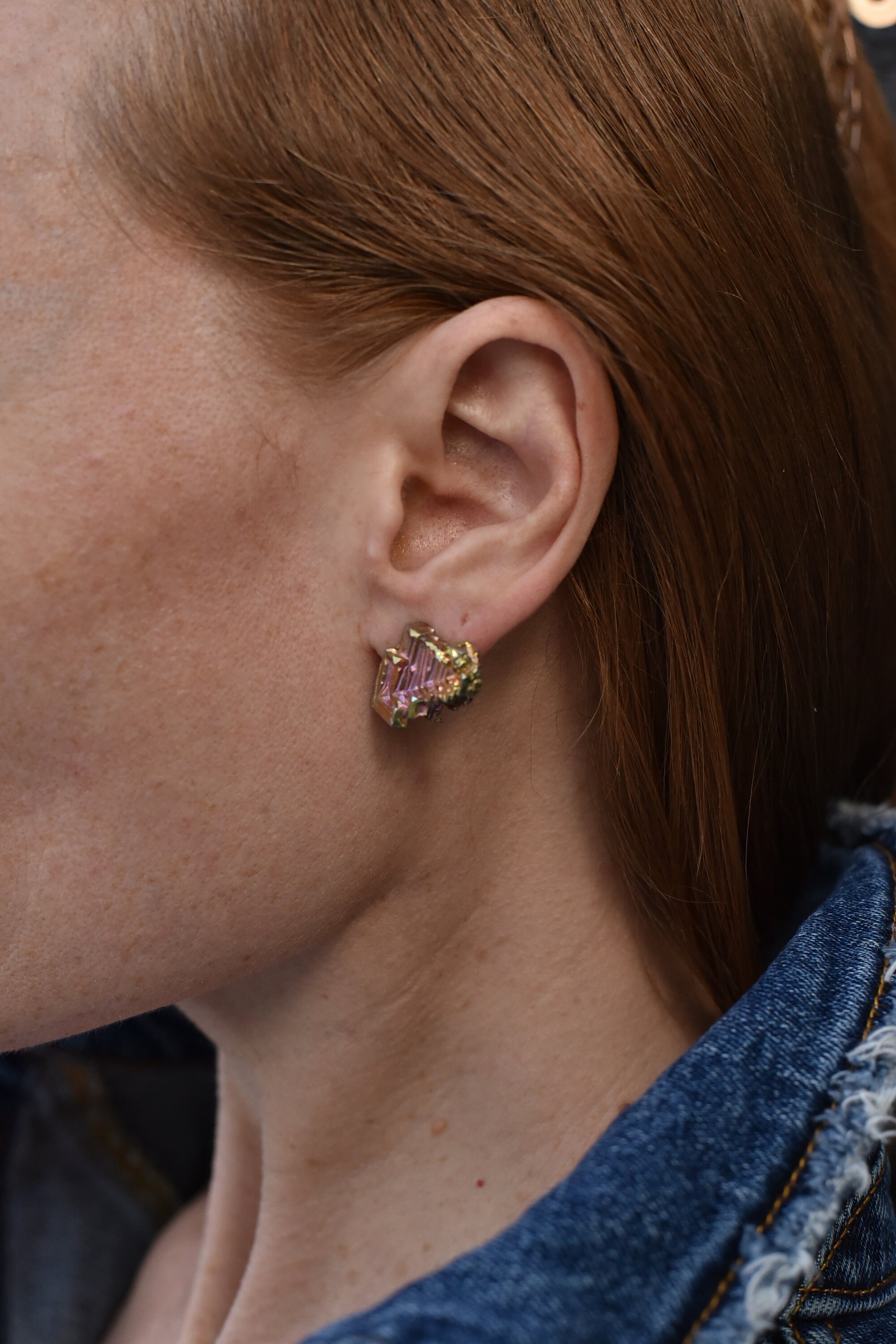 Vice Single Stud Statement Earring.unique Crystals Made From - Etsy Canada