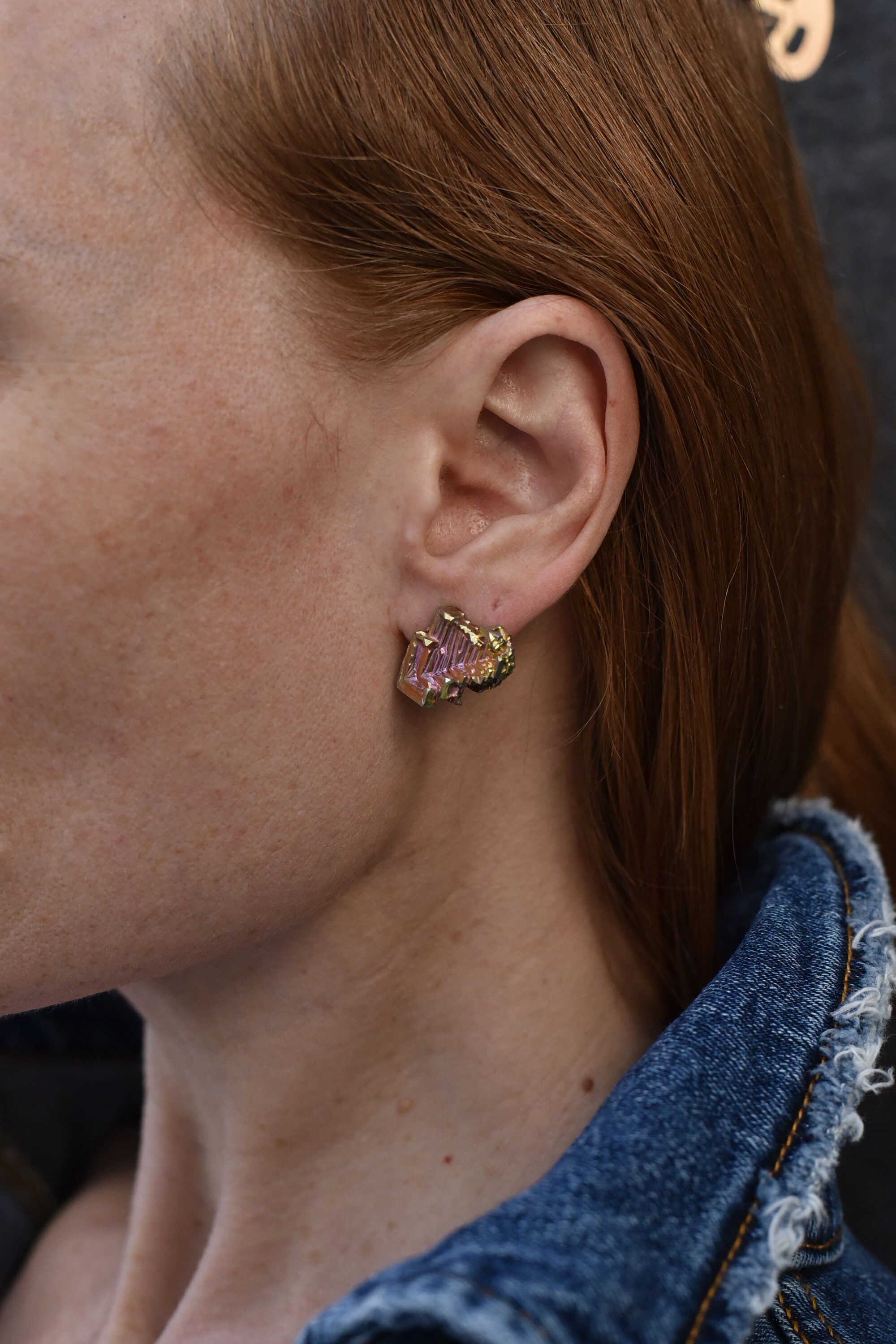 Vice Single Stud Statement Earring.unique Crystals Made From - Etsy Canada