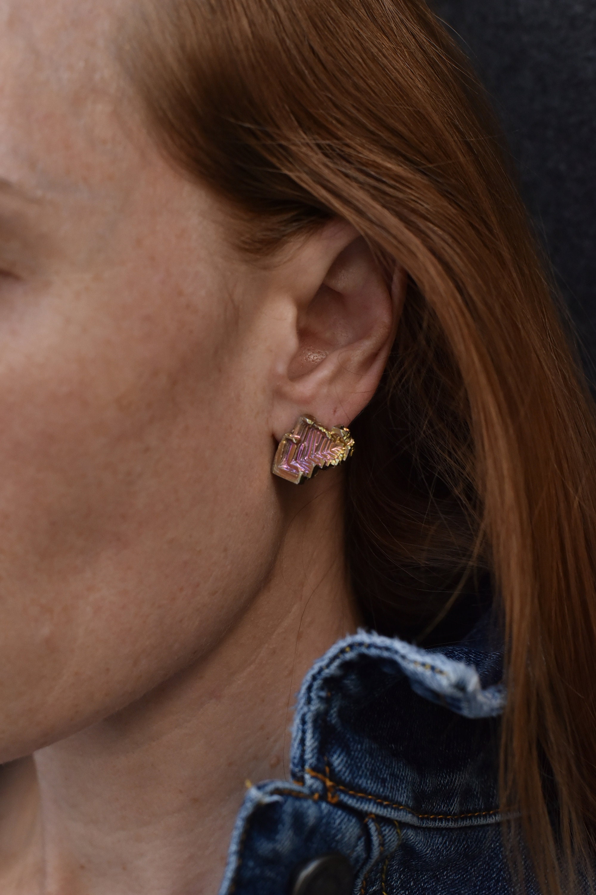 Vice Single Stud Statement Earring.unique Crystals Made From - Etsy Canada