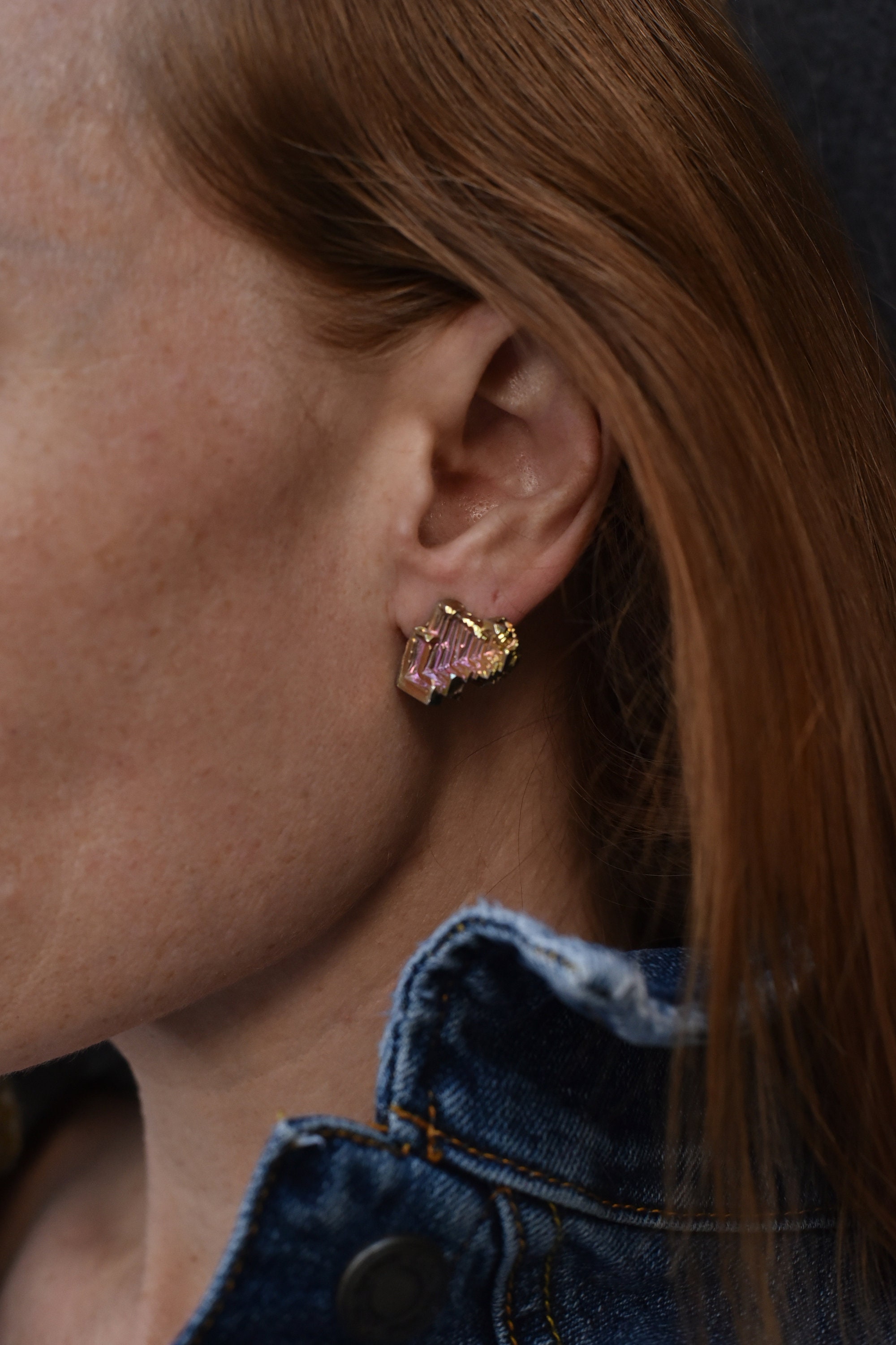 Vice Single Stud Statement Earring.unique Crystals Made From - Etsy Canada