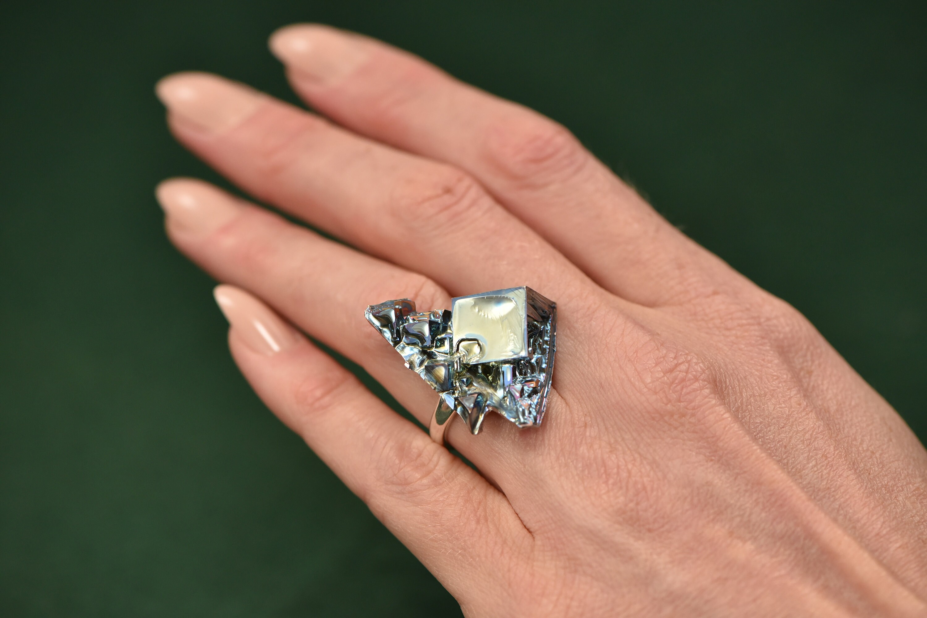 Light Blue Play Statement Cocktail Ring. Unique Crystals From - Etsy