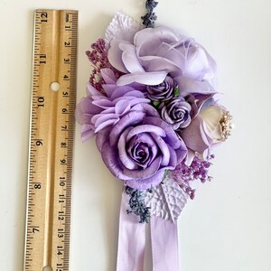 Lilac Corsage and Boutonniere Set, Prom Corsage, Wrist Wedding Corsage ...