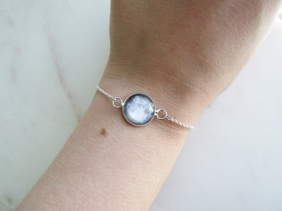 Custom Birth Moon Bracelet // Moon Phase Chain Bracelet, Your Special ...