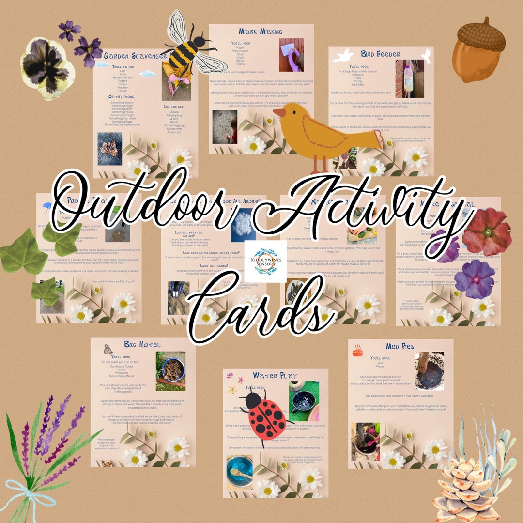 Childrens Outdoor Activity Cards downloadable for Printing - Etsy