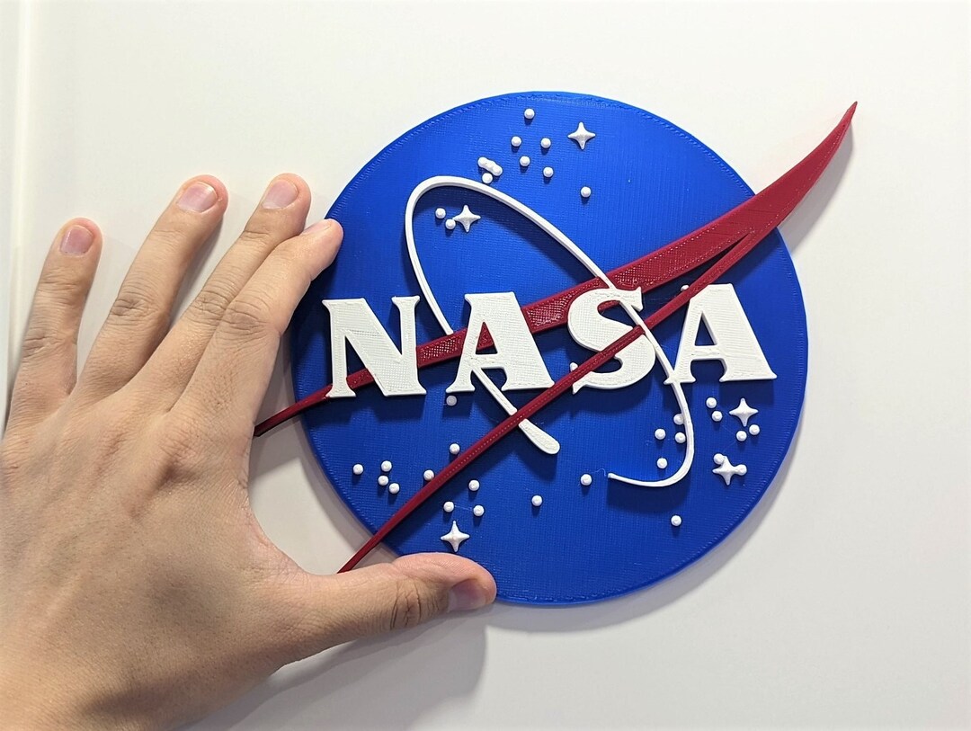 NASA Logo Plaque Meatball 9-13.5", Great Gift Wall Mountable, Desk ...
