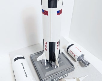 Model Rocket NASA Saturn V Rocket Space Ship Apollo 11 Moon Rocket 3D ...