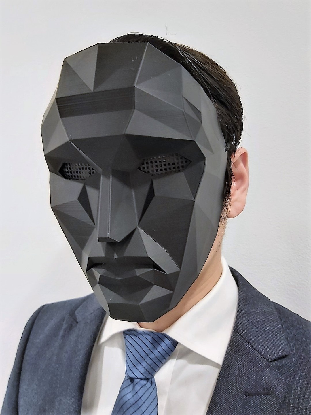 Geometric Mask With Elastic Stand Polygon Mask 3D Printed - Etsy