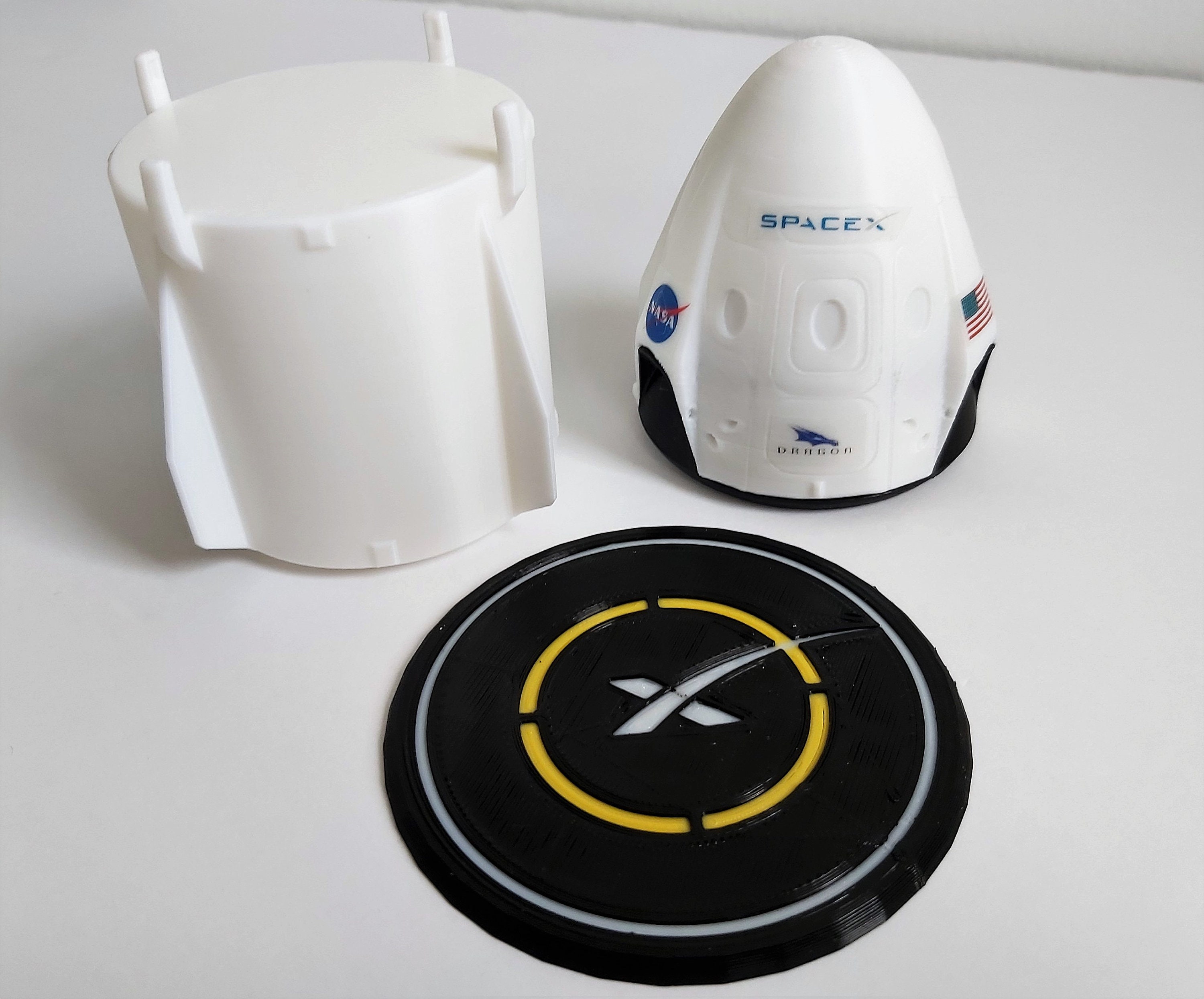 Spacex Crew Dragon Capsule Model V3 615 Tall | Etsy