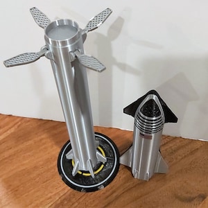 Starship & Super Heavy Rocket Model Ver2 15"-45" 1:100 Scale, Heat ...