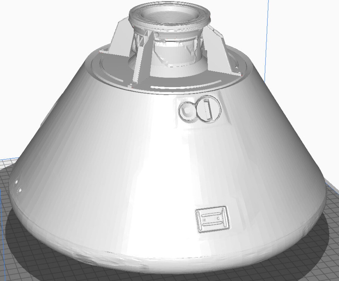 NASA Apollo Command Module - LARGE MODEL 1:10-30 Scale 4-18" Wide Model ...