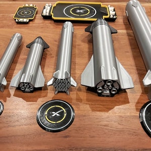 Starship & Super Heavy Rocket Model Ver2 15"-45" 1:100 Scale, Heat ...