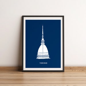 Torino Print - Mole Antonelliana Torino Poster, Illustrazione - 6 ...