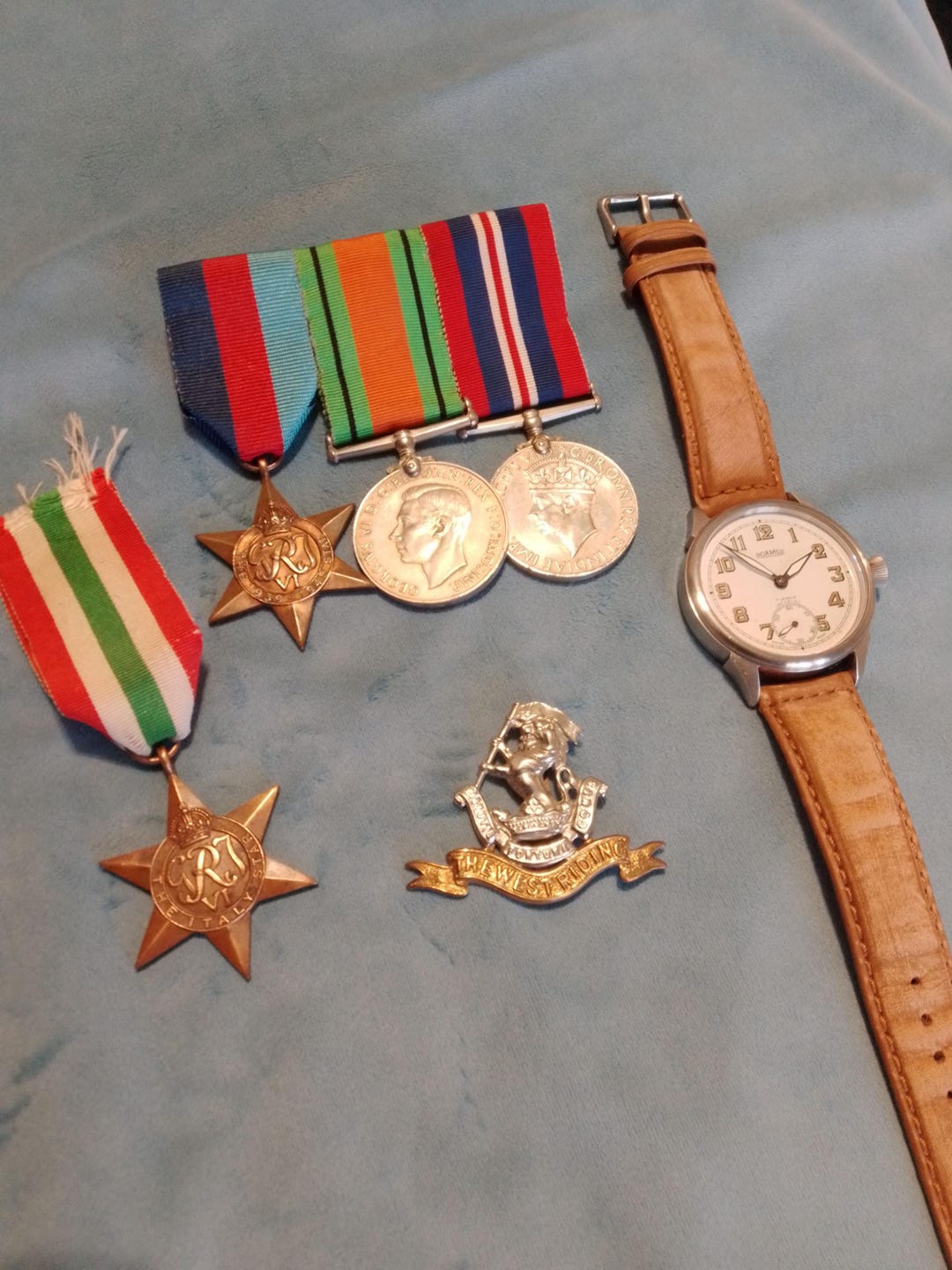 WW2 Medals Group for W.g.burden West Riding Regiment-roamer Swiss ...