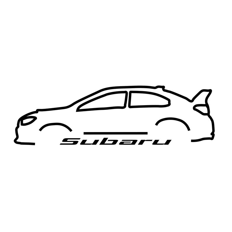 Subaru WRX/STI Silhouette Vinyl Decals 4, 6 & 8 Inches - Etsy Canada