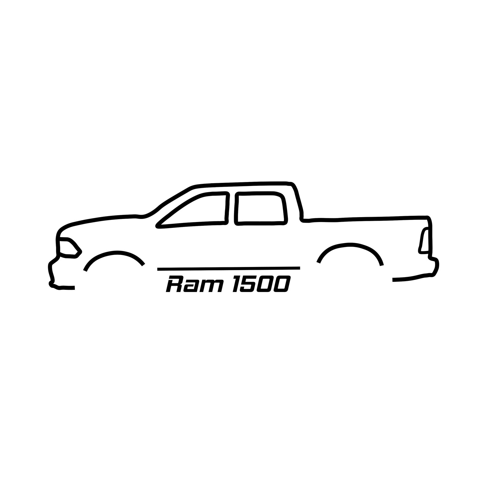 Dodge Ram 1500 Silhouette Vinyl Decal - Etsy