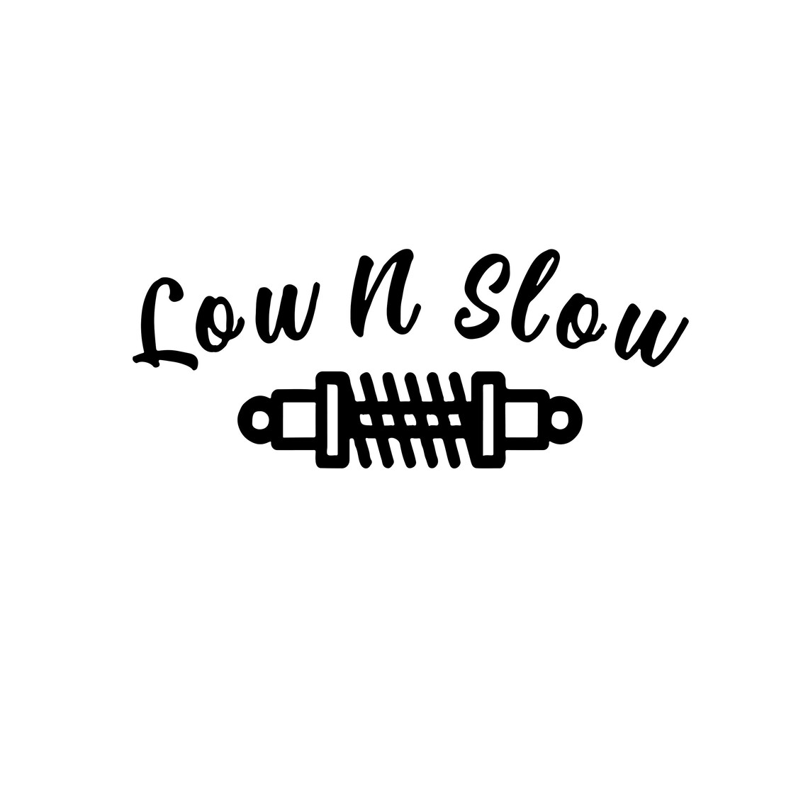 Low N Slow Vinyl Decals - 4, 6 & 8 Inches - Etsy