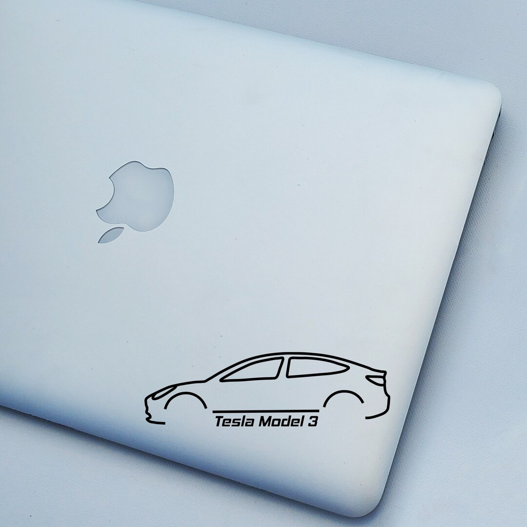 Tesla Model 3 Silhouette Vinyl Decals 4, 6 & 8 Inches - Etsy
